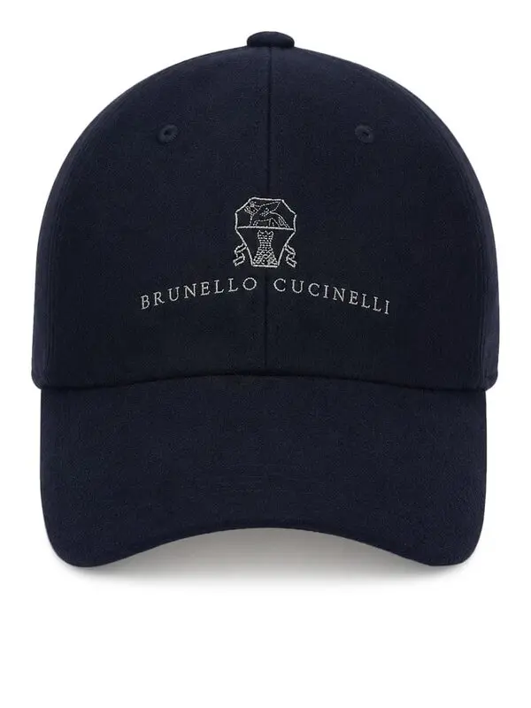 Brunello Cucinelli Wool Baseball Hat - Blue