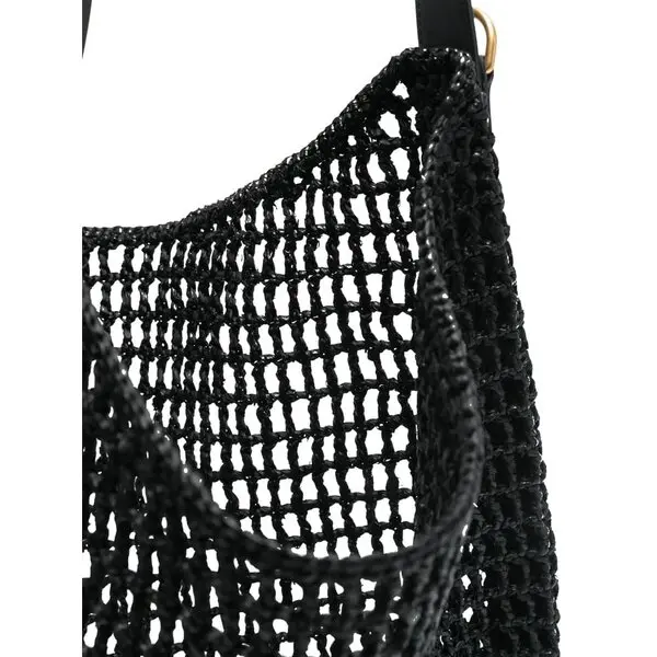 Saint Laurent Cassandre Logo Raffia Tote Bag