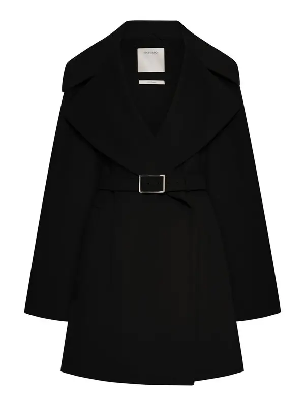 Sportmax Short Wool Coat - Black