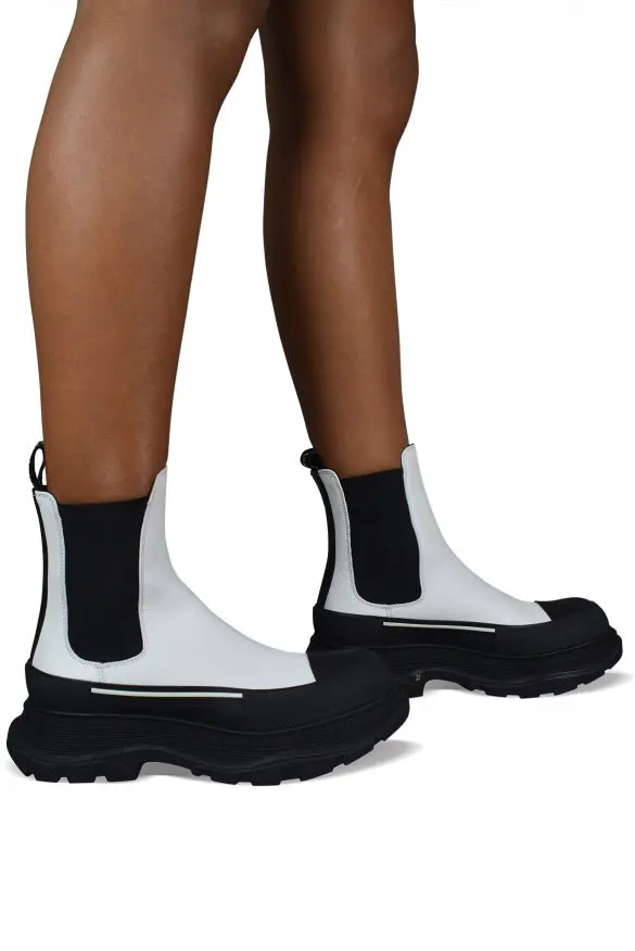 Alexander McQueen Tread Slick Boots - White