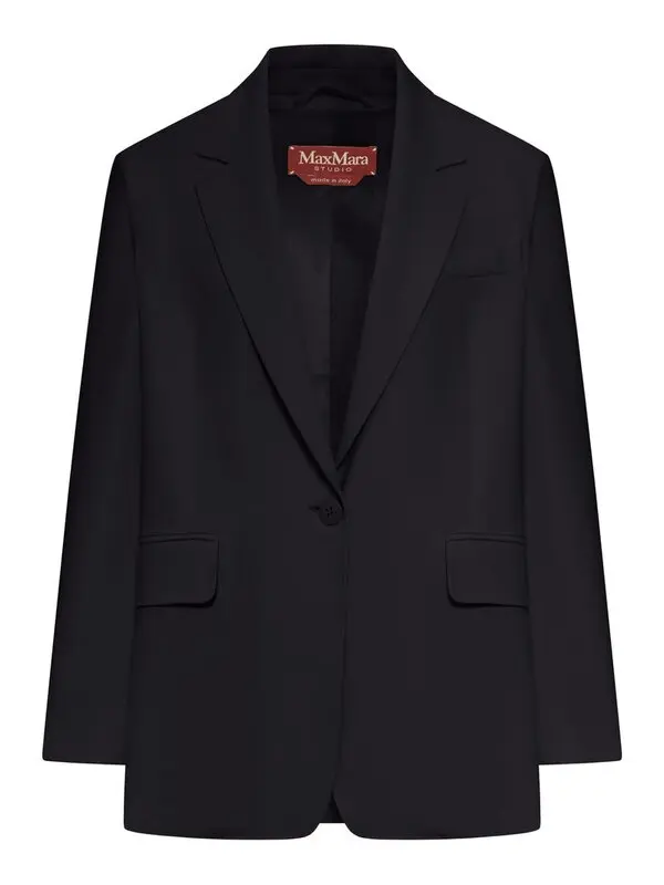 Max Mara Single-breasted Cady Blazer - Black