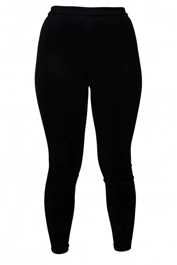 Saint Laurent Velvet Effect Leggings - Black