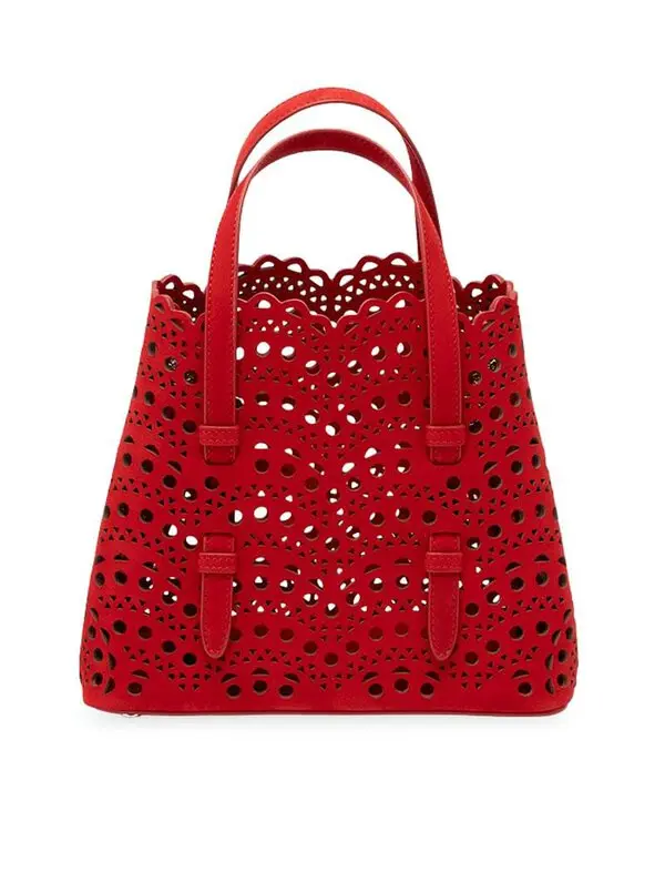 Alaïa Mina 20 In Nubuck - Red
