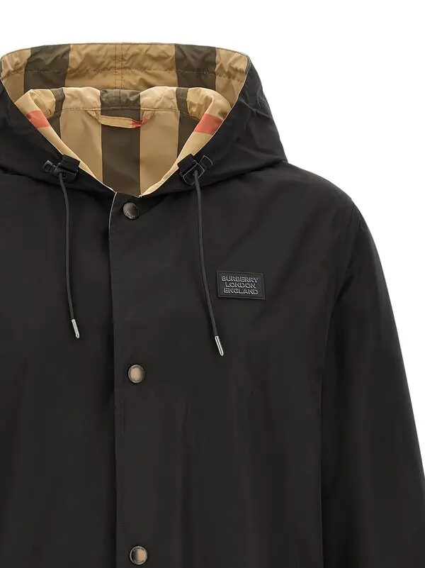 Burberry Elmhurst' Hooded Reversible Jacket