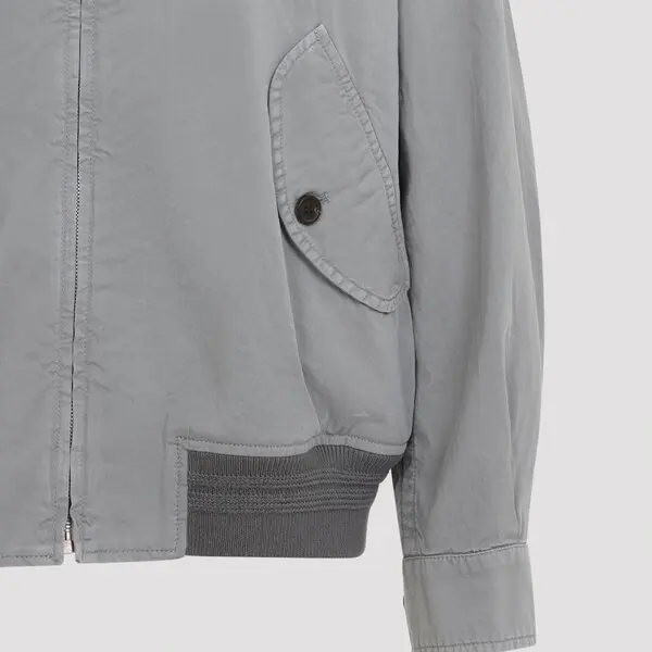 Miu Miu Cotton Gabardine Blouson Jacket - Silver