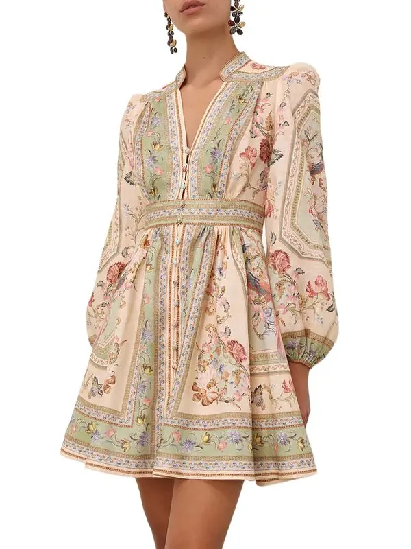 Zimmermann Roselight Low-cut Mini Dress
