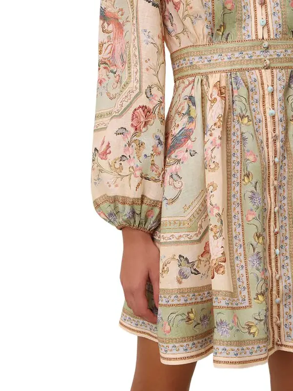 Zimmermann Roselight Low-cut Mini Dress