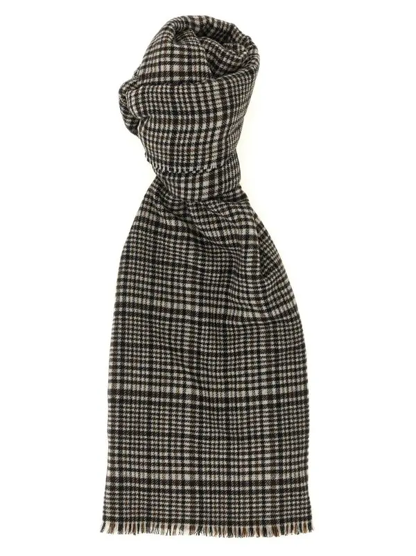 Brunello Cucinelli Prince Of Wales Cashmere Scarf - Multicolor