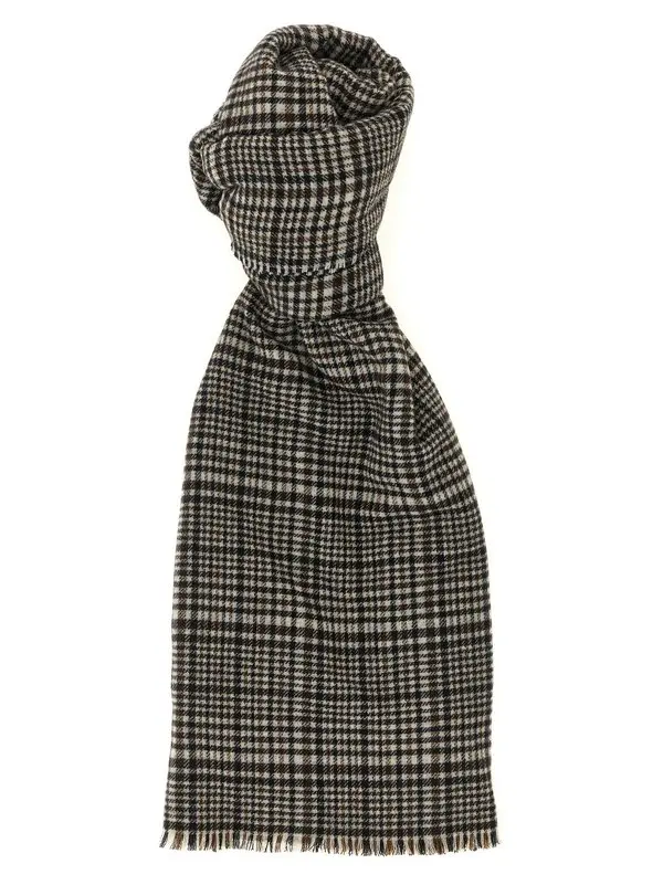 Brunello Cucinelli Prince Of Wales Cashmere Scarf - Multicolor