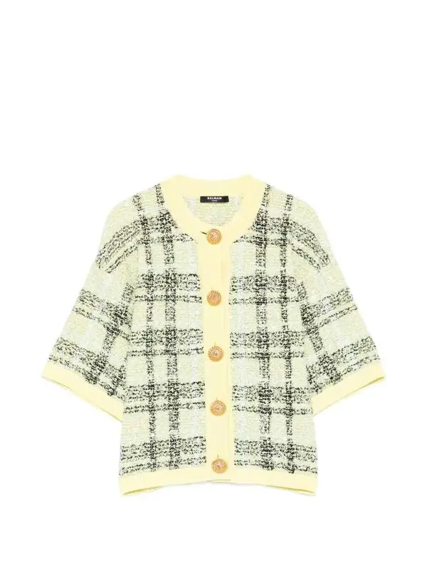 Balmain Checked Cardigan - Multicolor