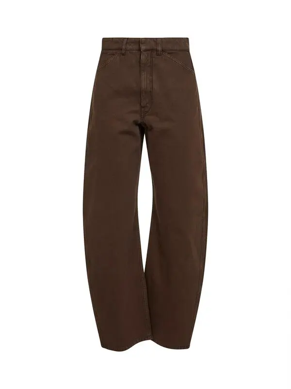 LEMAIRE Broken Twill High Waisted Curved Jeans - Multicolor