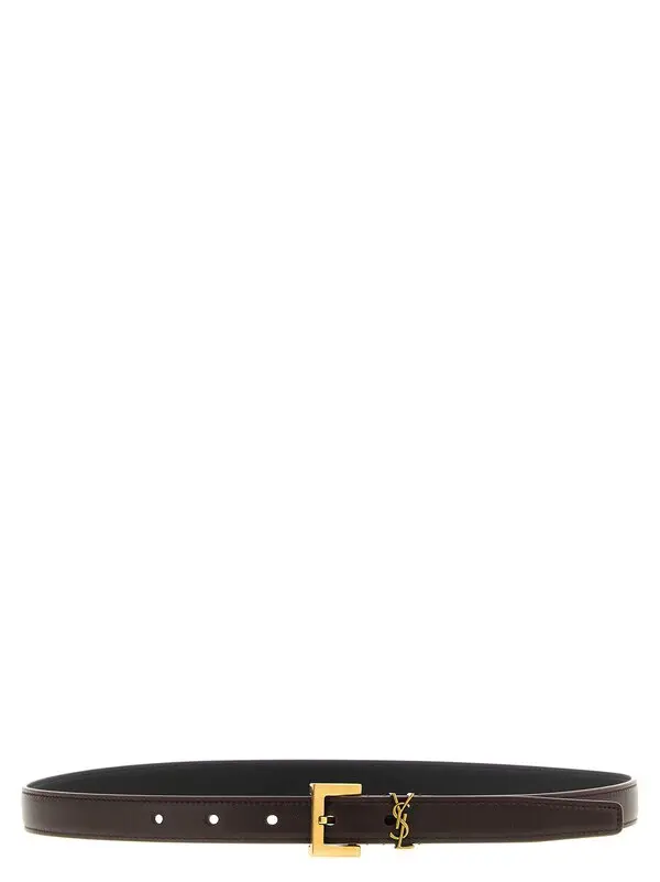Saint Laurent Cassandre' Belt - Brown