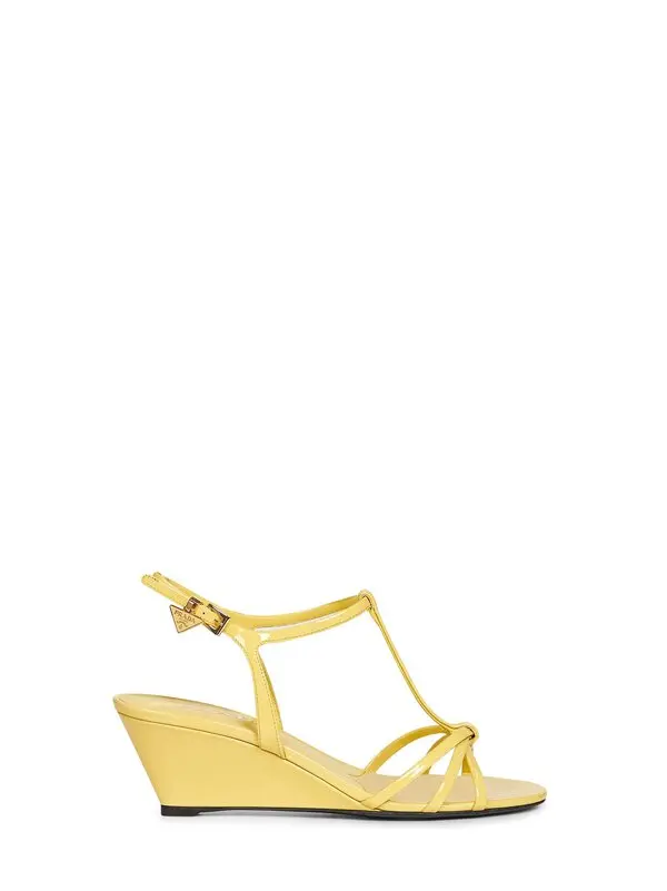 Prada Calzature Pineapple Patent Leather Sandals - Multicolor
