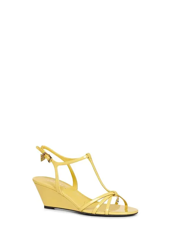 Prada Calzature Pineapple Patent Leather Sandals - Multicolor