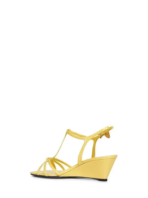 Prada Calzature Pineapple Patent Leather Sandals - Multicolor