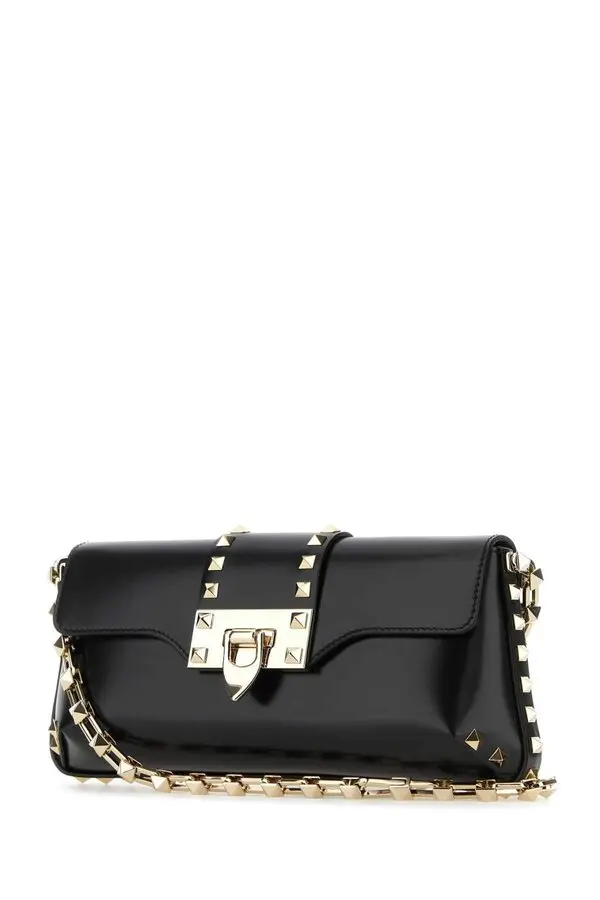 Valentino Garavani Leather Rockstud Shoulder Bag