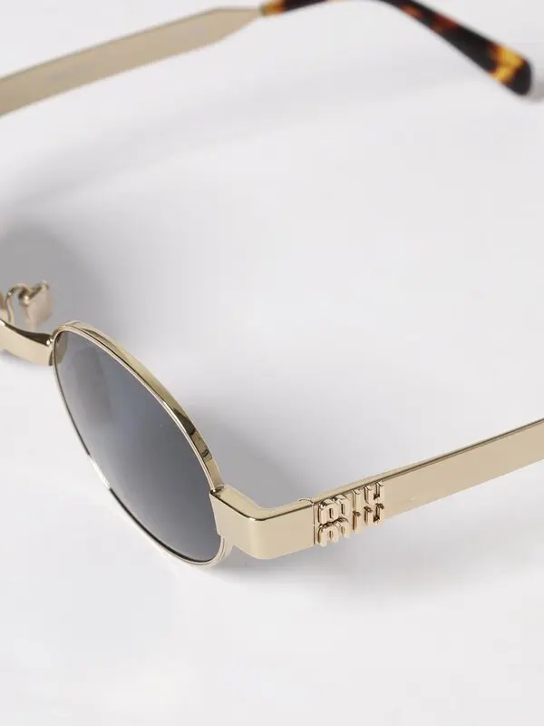 Miu Miu Metal Frame Sunglasses - Gray