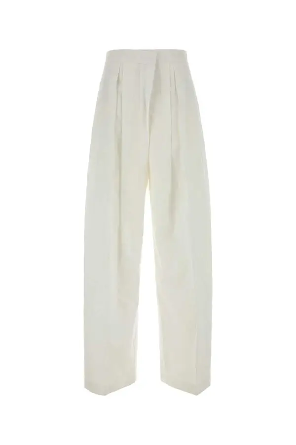 JIL SANDER Cotton Blend Pant - White