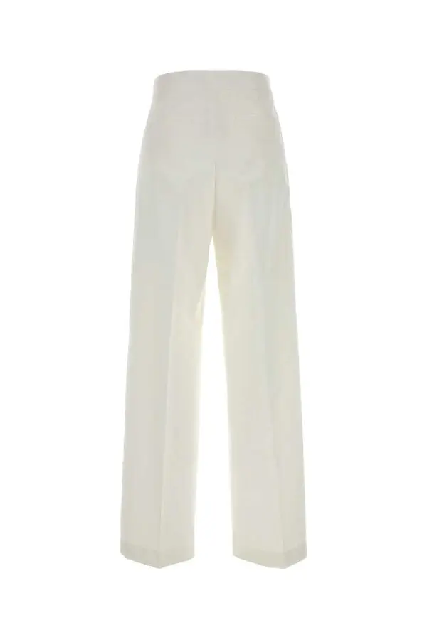 JIL SANDER Cotton Blend Pant - White