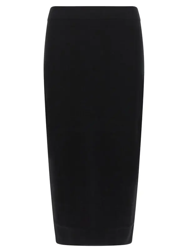 Max Mara Gamma Knit Sheath Skirt - Black