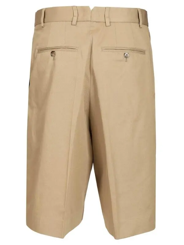 AMI Paris Wide-leg Bermuda Shorts - Cream
