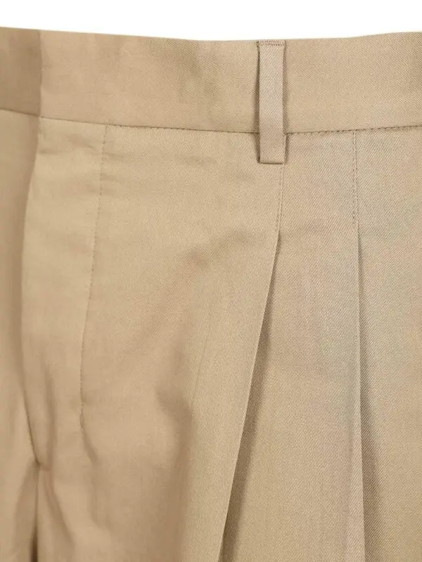 AMI Paris Wide-leg Bermuda Shorts - Cream