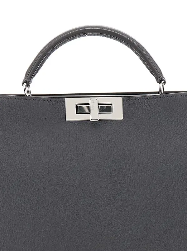Fendi Iseeu Medium' Grey Handbag With Removable Internal Pocket In Leather