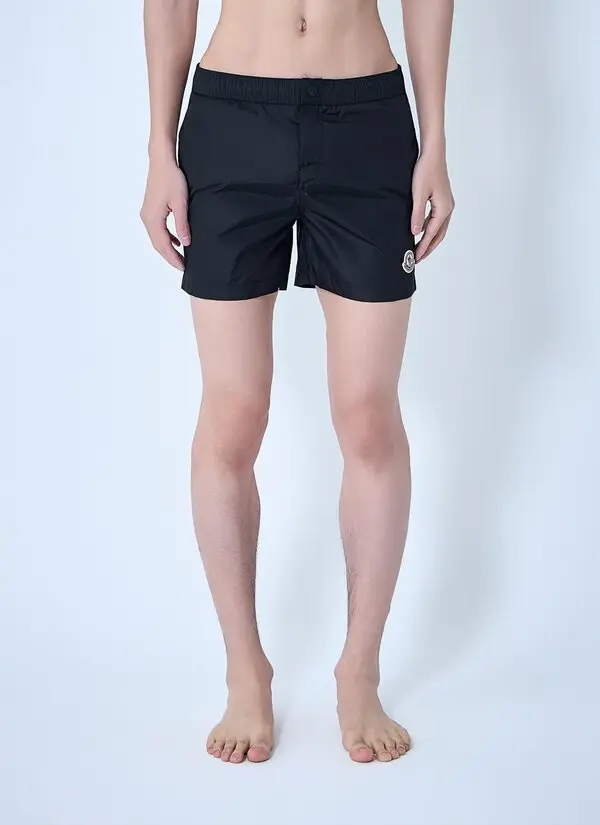 Moncler Elastic Waist Swim Shorts