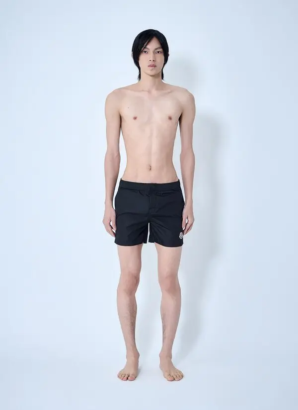 Moncler Elastic Waist Swim Shorts