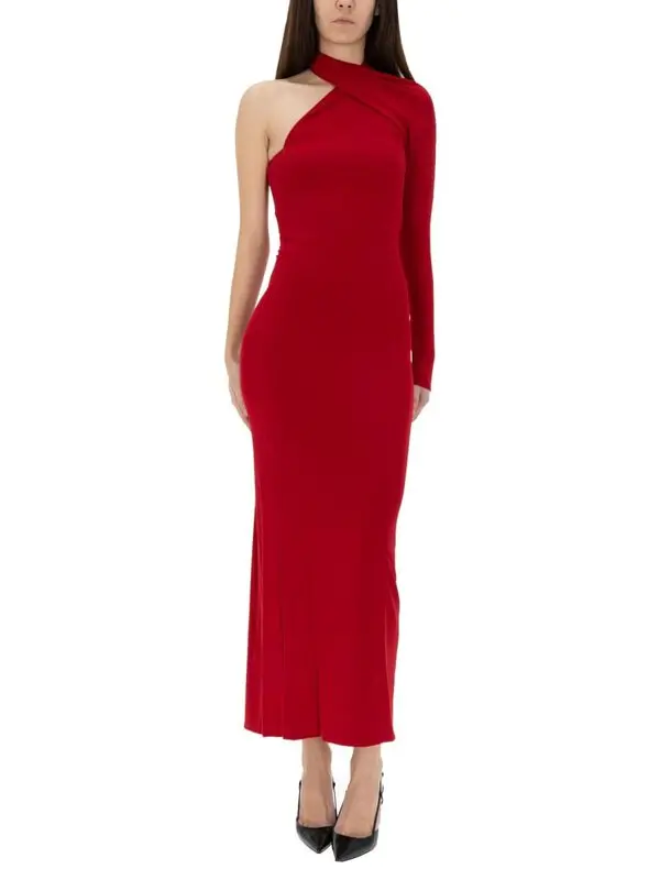 COURREGES Draped One-shoulder Dress - Red