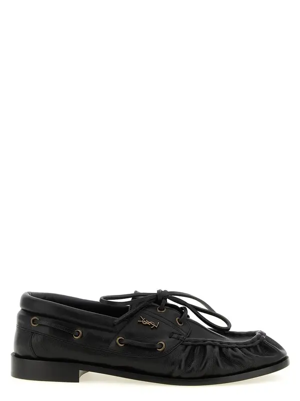 Saint Laurent Le Loafer Bateau Loafers - Black
