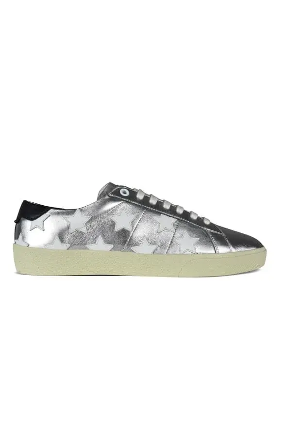 Saint Laurent Court Classic Sneakers - Silver