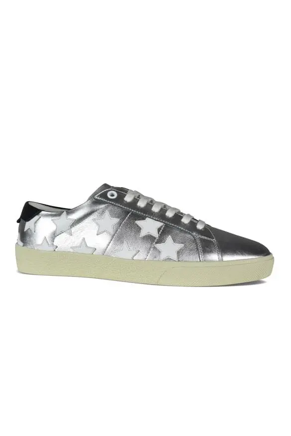 Saint Laurent Court Classic Sneakers - Silver