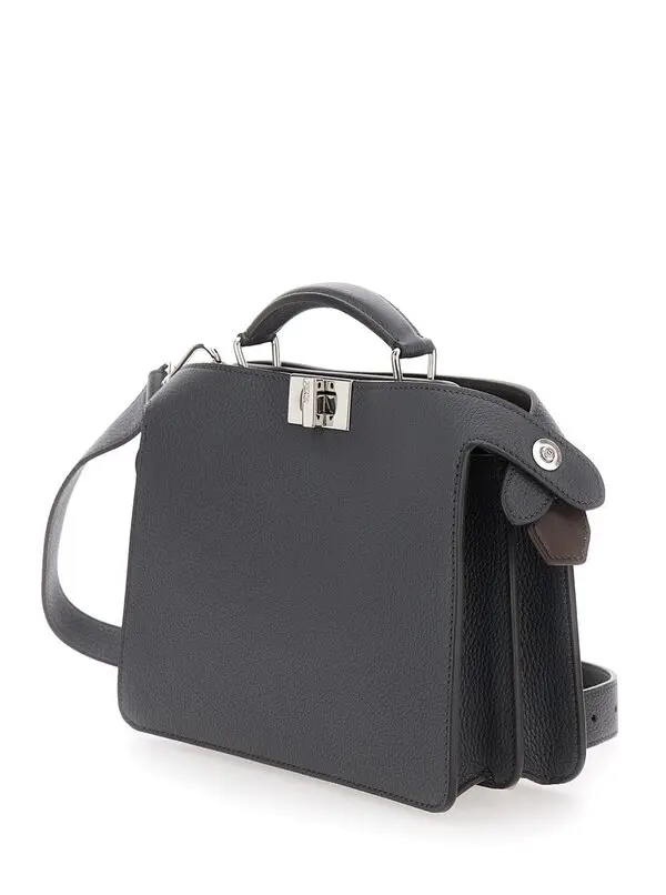 Fendi Iseeu Small' Grey Handbag With Removable Internal Pocket In Leather