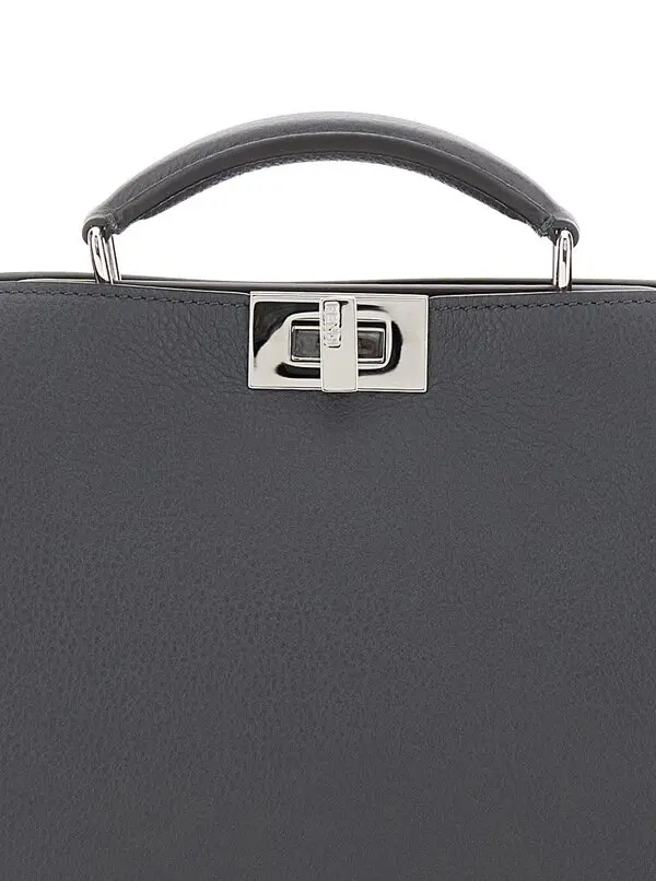 Fendi Iseeu Small' Grey Handbag With Removable Internal Pocket In Leather