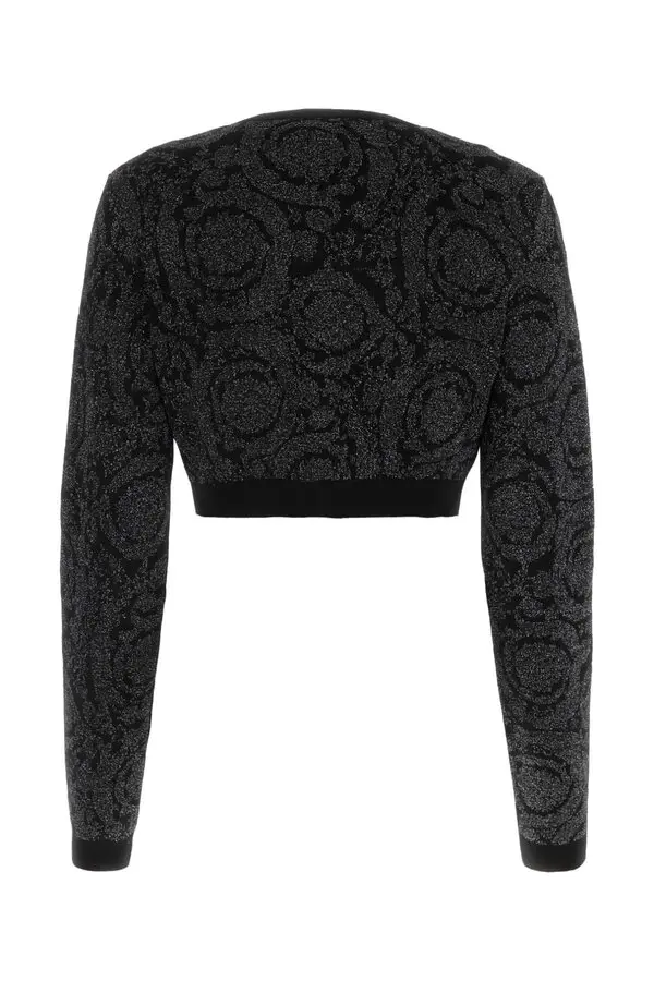 Versace Embroidered Stretch Viscose Blend Cardigan - Multicolor