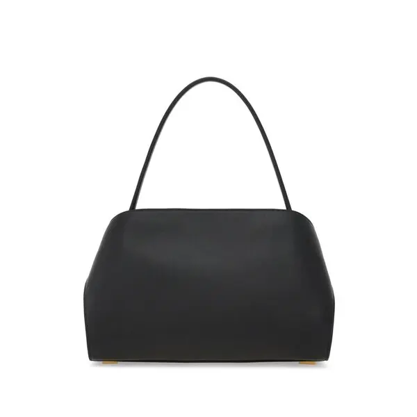 FERRAGAMO Calfskin Hug Soft Shoulder Bag - Black