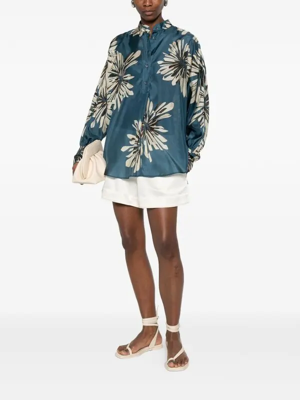 Brunello Cucinelli Printed Silk Shirt - Multicolor