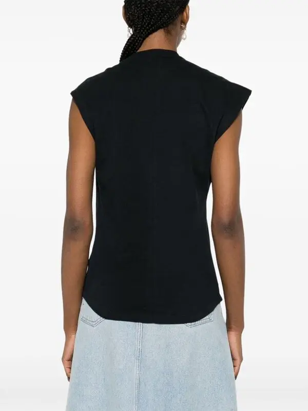 Isabel Marant Étoile Nayda Knot-detail Asymmetric T-shirt - Black