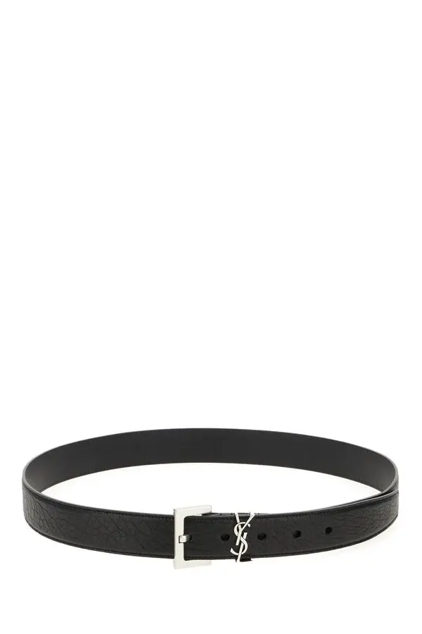 Saint Laurent Monogram Leather Belt - Multicolor