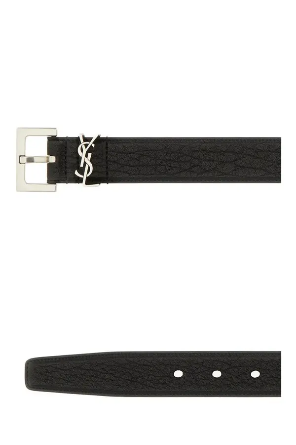 Saint Laurent Monogram Leather Belt