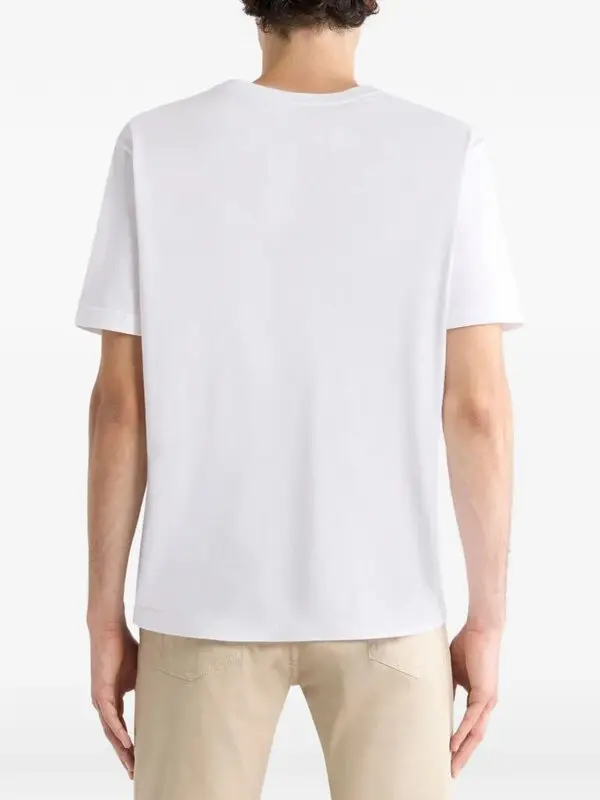 Etro Cotton T-shirt With Leopard Print And Embroidery - White