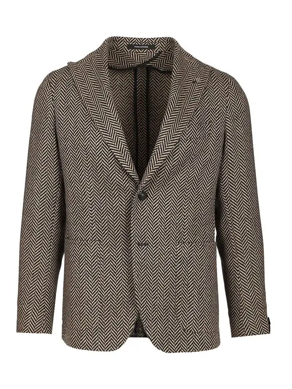Tagliatore Blazer In Wool And Cashmere