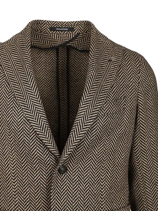 Tagliatore Blazer In Wool And Cashmere