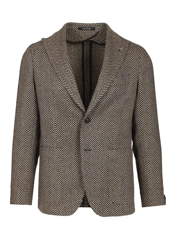 Tagliatore Blazer In Wool And Cashmere - Cream