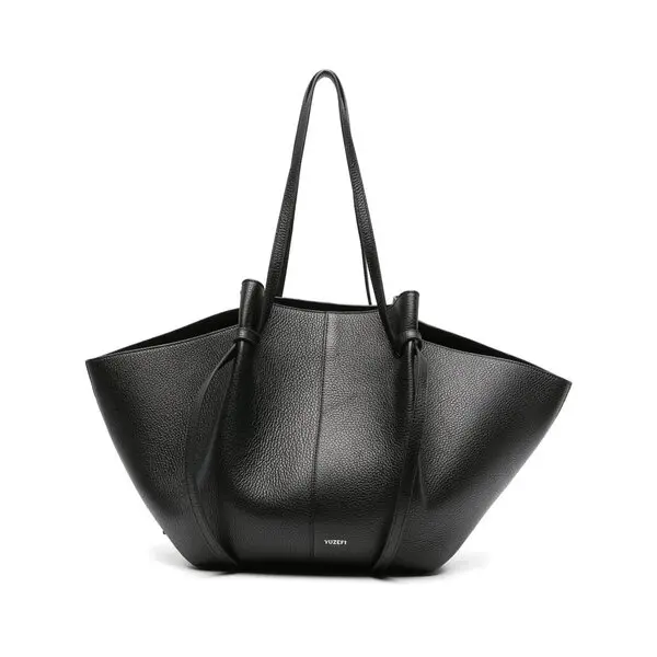 Yuzefi Calf Leather Tote Bag - Black