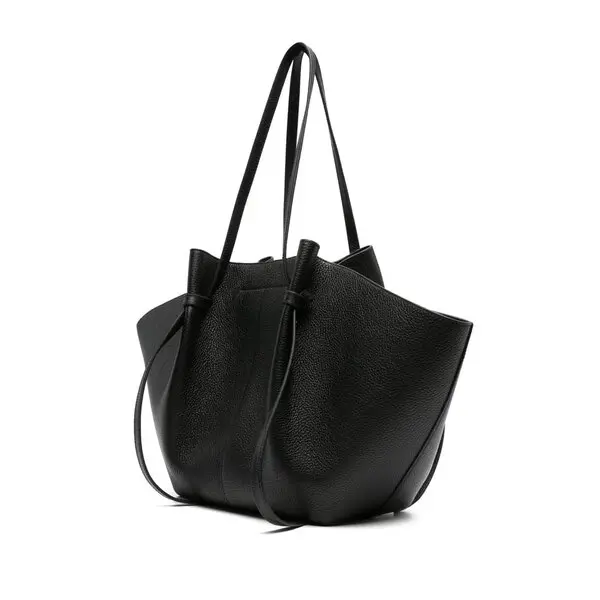 Yuzefi Calf Leather Tote Bag - Black