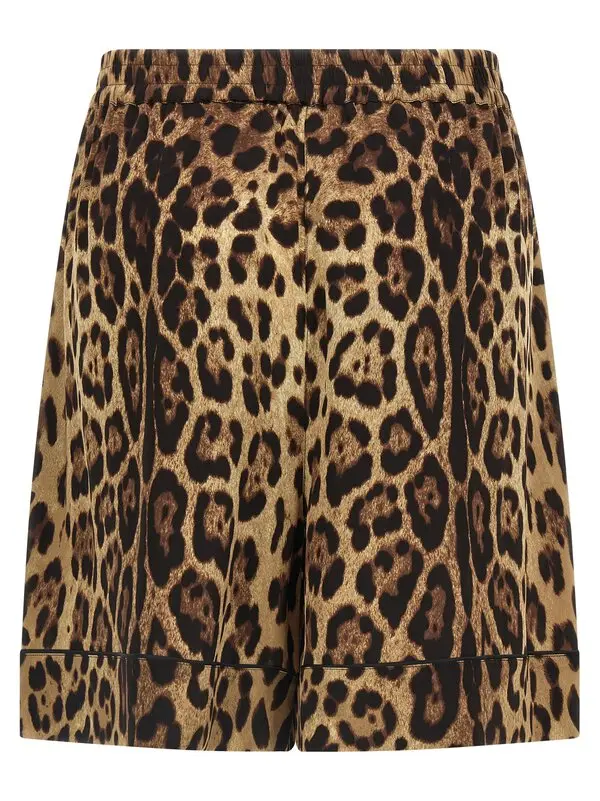 Dolce & Gabbana Leopard Silk Shorts