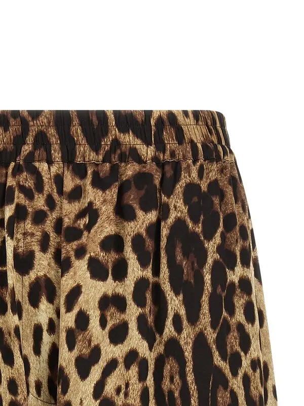 Dolce & Gabbana Leopard Silk Shorts