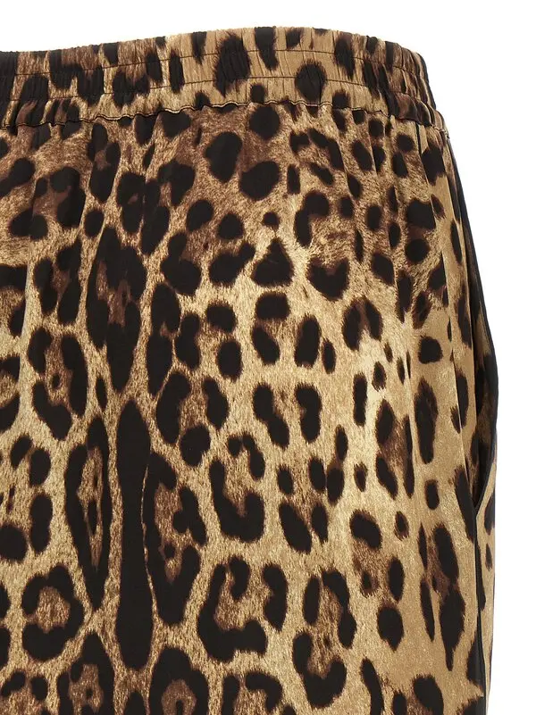 Dolce & Gabbana Leopard Silk Shorts